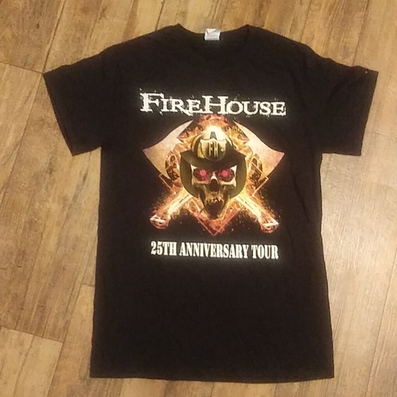 Gildan | Shirts | Firehouse 8s Glam Heavy Metal Band Tour Shirt | Poshmark